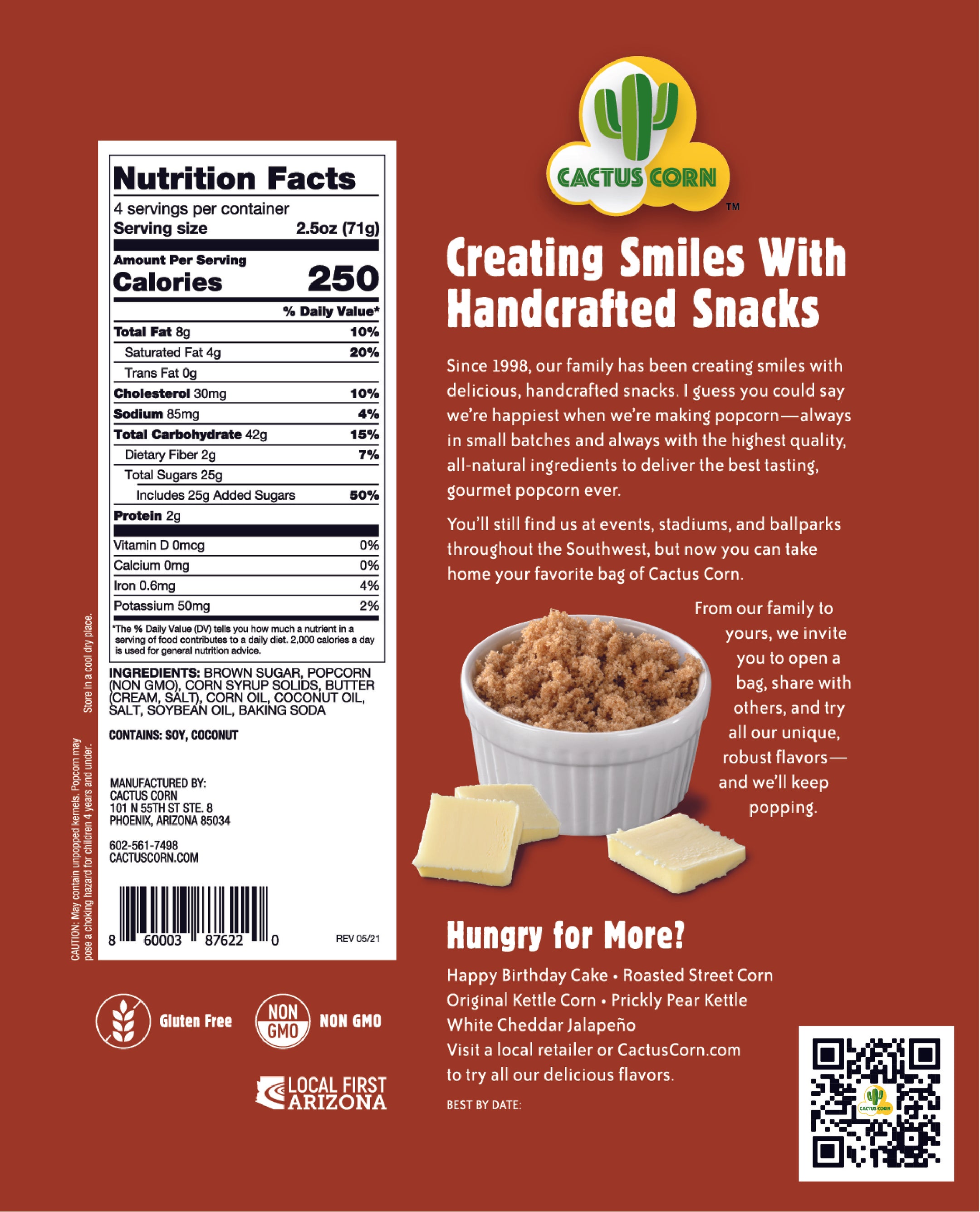 Sweet Butter Caramel Popcorn (3, 6 or 12-Pack) – Cactus Corn